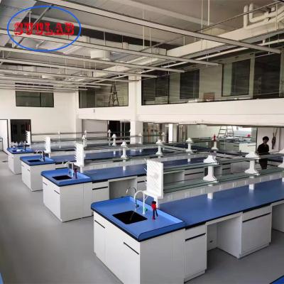 China Rustproof Modular Island Benches In Laboratory Multipurpose Steel Material for sale