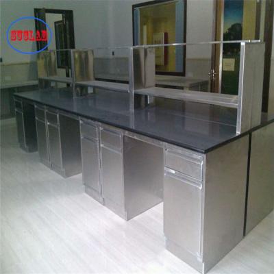 China School Stainless Steel Lab Bench Floor Mounted Alkali Resistant for sale