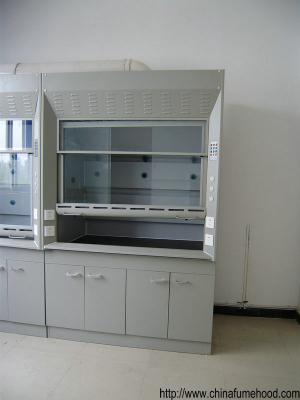 China CE Certified Ducted Fume Hood Cold Rolled Steel Material 1.2/1.5/1.8M Length for sale