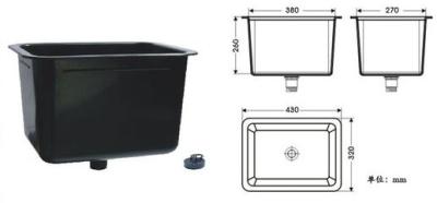 China PP Sink Laboratory Fittings , Drop In Type Alkali / Acid Resistant Lab Sink for sale