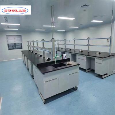 China Banco de laboratório de química como prateleiras e armários de desenho para utilização óptima do espaço à venda