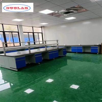 China Blue Chemistry Laboratory Furniture Manufaturers Well-Designed Lab Workbench Solution for sale
