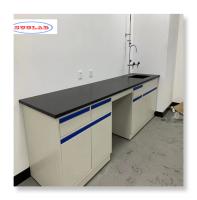 China Versatile lab island bench with customizable storage configurations for sale