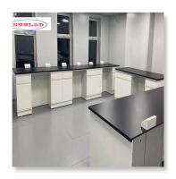 China Versatile lab island bench with customizable storage configurations for sale