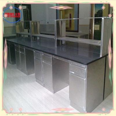 China Integral Structure Stainless Steel Lab Workstation Bench With Drawing Number for sale