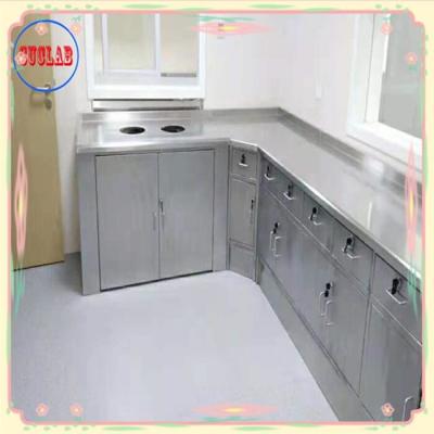 China Integral Structure Stainless Steel Lab Workstation Bench With Drawing Number for sale