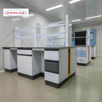 China Export Plywood Package Lab Wall Benches Powder Coating For Durability for sale