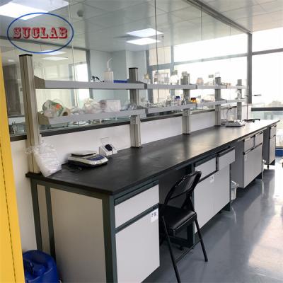 China 80lbs 2 Drawers Chemistry Lab Workbench Wood Chemistry Experimentation Desk for sale