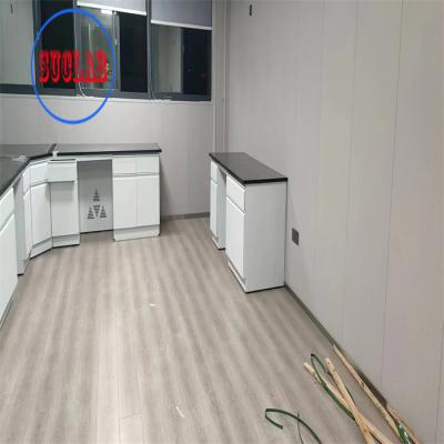 China Verstelbare hoogte chemie laboratoriumbank L-vormige laboratorium werkbank voor ziekenhuislaboratorium for sale