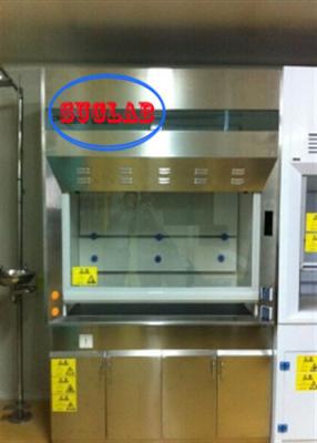 China Manual Control Method Ducted Lab Fume Hood  Easy to Audible And Visual Alarms for sale