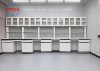 중국 스틸 화학 연구소 벤치 연구소 작업장 홍콩 화이트 다기능 소켓과 조정 가능한 유리 선반 판매용