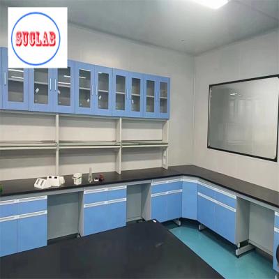 China Lab Casework Hong Kong Volledig stalen brandwerend met chemisch bestand laminaat werkoppervlak for sale