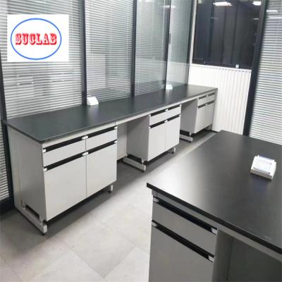 China Chemistry Lab Workbench Steel Wood Lab Furniture PP Materials And Multiple Cabinets For Your Lab Needs for sale