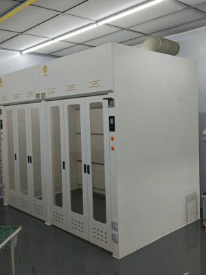 China Gray White Laboratory Walk In Fume Hood With Glass Doors For Ventilation Equipment for sale