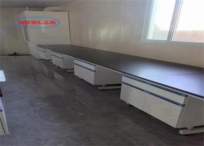 중국 화학 저항 화학 연구실 작업 벤치 여러 캐비닛과 함께 연구실 작업 벤치 판매용