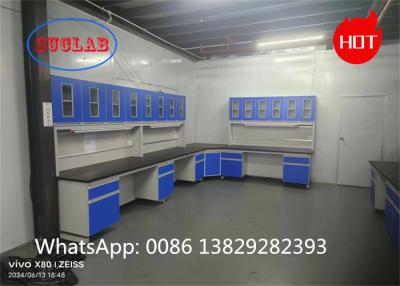 China Excellent C frame Chemistry Lab Workbench Laboratory Workbenches with Chemical resistant Laminate and Multiple Cabinets zu verkaufen