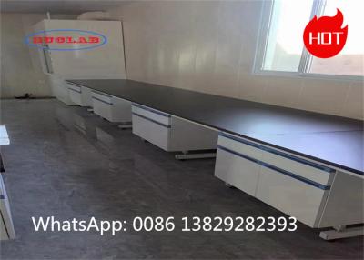 China Safety C Frame Chemistry Lab Workbench Design With Fireproof Construction And Durable Resin Worktops à venda