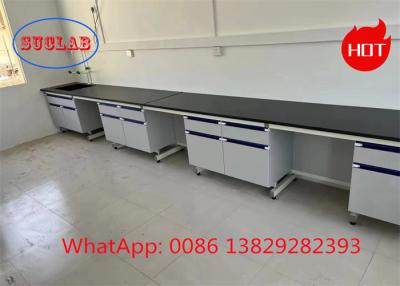 中国 Chemistry Lab Workbench Steel Wood Laboratory Work Benches with Phenolic Resin Worktops 販売のため