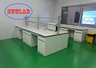 China Bancos de laboratório de química Preço Equipado com trilhos DTC e bancadas personalizadas à venda