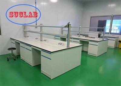 China Bancos de laboratório de química Preço Equipado com trilhos DTC e bancadas personalizadas à venda