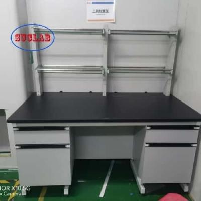 China Custom Lab Equipments Applied Range White Chemistry Lab Benches with Storage Hong Kong for sale