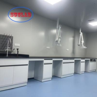 Κίνα Χημεία Εργαστήριο Bench Διανομέοι 304 Stainless Steel Base Cabinet και κρύο κυλίνδρους ατσάλινα ράφια αντιδραστήρα με ρυθμιζόμενο γυάλινο ράφι προς πώληση