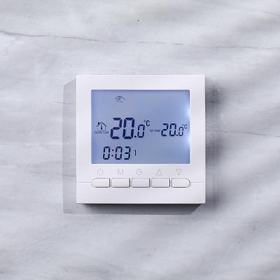 China Linkage Water Floor Heating Thermostat 7 Days Week Programming Thermostat for sale
