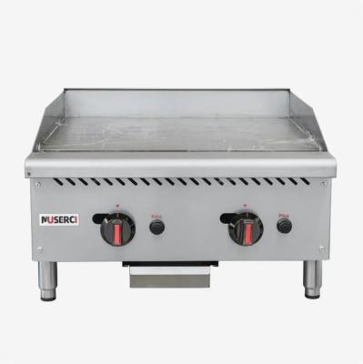 China Full Stainless Steel Commercial Gas Griddle Independent Temp Control CE Approved for sale