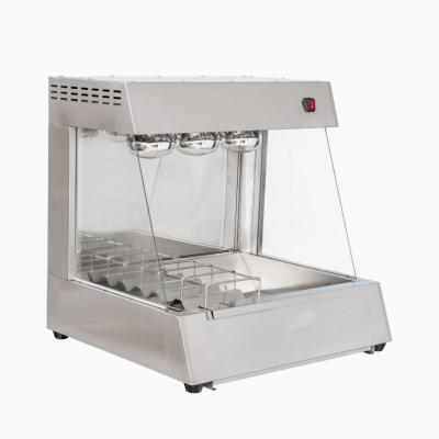 China French Fries Warmer Display Cabinet Countertop Stainless Steel Food Warming Station for sale