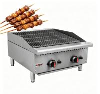 Quality (CB24-MF) Kitchen Commercial Gas Charbroilers Countertop 2 Burners Stainless for sale