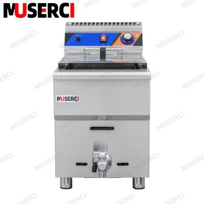 China Commercial LPG Natural Gas Fryer 18L 7kW/H Single Basket 50-200℃ CE for sale