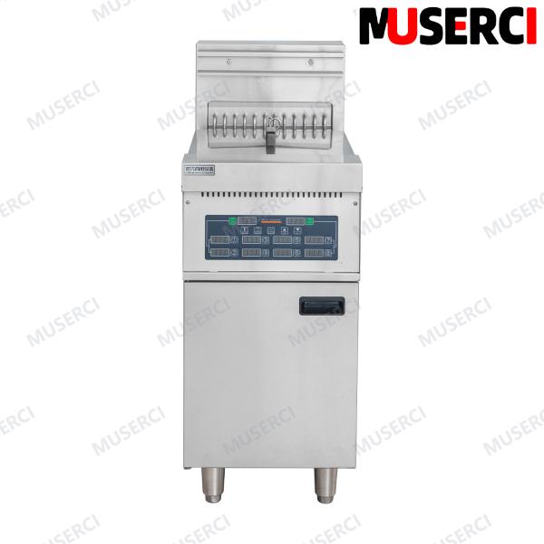 Quality Commercial Electric Floor Deep Fryer Precise Temp Control Uniform Heating Food for sale
