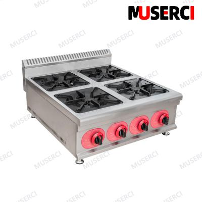 China (GB-4H) Commercial gas cooker stove 3-burner High Capacity Standing Flat Top Grill for restaurants for sale