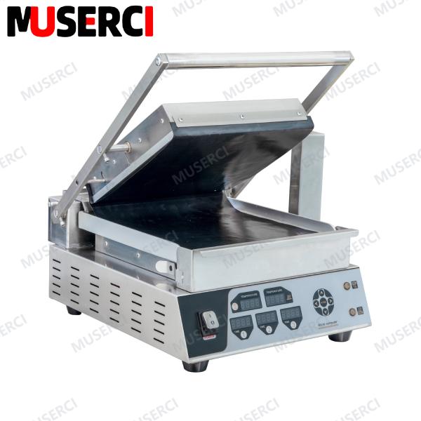 Quality (EG-02) Commercial Double Sided Electric Griddle 12mm Thick Plate 2400W for Fast Cooking CE for sale