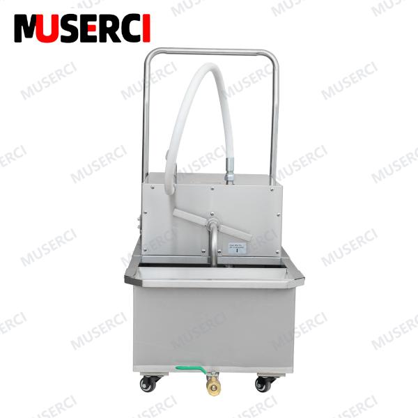 Quality （LYC-01） Stainless Steel Portable Fryer Oil Filter Machine Commercial 48L with 32L/min Pump Flow for sale