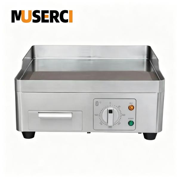 Quality EG360 Commercial Countertop Electric Griddle 2000W 220‑240V 10mm Thick Plate Non‑magnetic 201 Stainless Steel Manual Control Griddle CE Certified For Snack Restaurant for sale