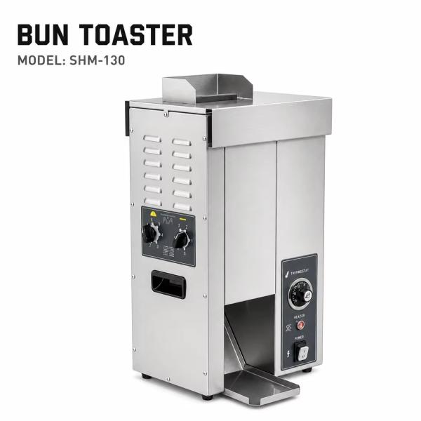 Quality Commercial Vertical Hamburger Machine 700 Sets Per Hour Stainless Steel 1200W High Output Burger Bun Toaster for Fast Food StoresCommercial Grade  CE for sale