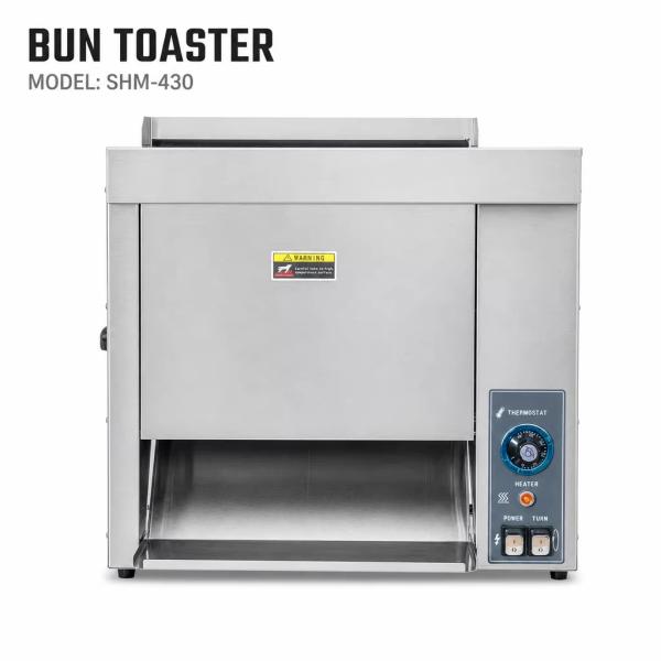Quality Vertical Stainless Steel Commercial Bun Toaster 220-240V Quick Batch Baking For Hamburger Bread Preparation for sale