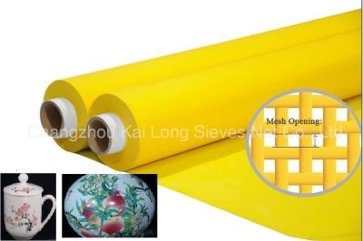 China Yellow Monofilament Polyester Mesh 16T 40mesh For Ceramic , Water-resistent for sale