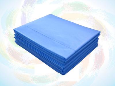 China Colorful PP Spunbond Non woven Disposable Bed Sheet 40 GSM Environmental friendly for sale
