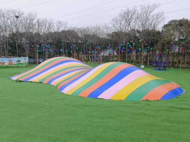 Close-up view of the Panda Jumping Cloud design