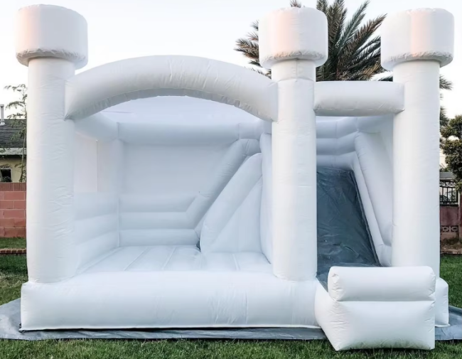 Front angle view of the commercial bounce house