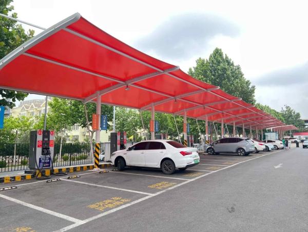 Quality Structure Tensile Membrane Shed Roof Steel Structure Tensile Fabric Canopy Roof Support for sale