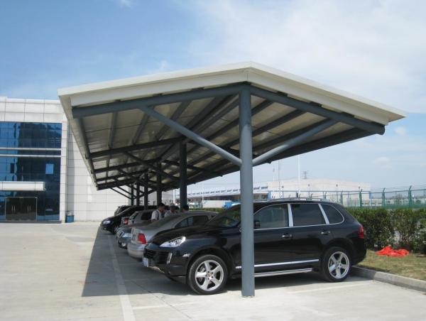 Quality PVDF Tensile Membrane Fabric Outdoor School Carport Shade Canopy For Parking Lot for sale