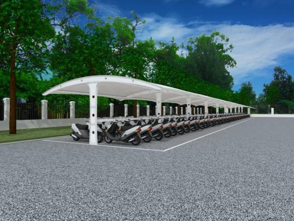 Quality PVDF Tensile Membrane Fabric Outdoor School  Carport Shade Canopy For Parking Lot for sale