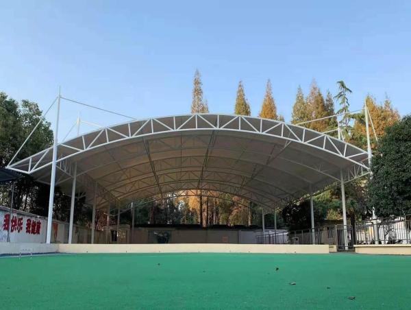 Quality Outdoor School Tensile Membrane Structure Woven Fabric Tensile Membrane Architecture for sale