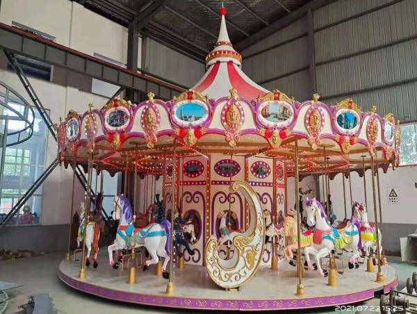 Quality Luxury Amusement Park Carousel Outdoor Park Rides Kids Best 24 Seater Carousel for sale