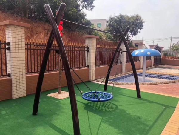Quality Eco Safe Wood Commercial Outdoor Play Equipment Playground Swings For Adults for sale