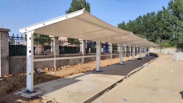 Quality Q355 ETFE Tensile Membrane Structure 1050G/M2 Carports Outdoor Umbrella Canopy for sale