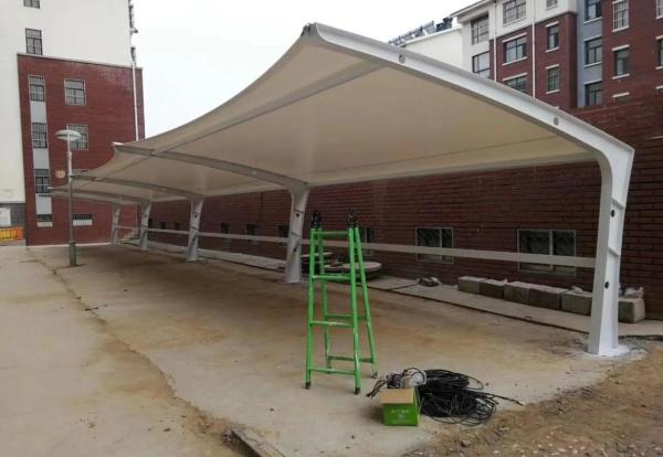 Quality PVDF Fiberglass Tensile Membrane Structure Stadium Car Parking Tent Shed Roof for sale